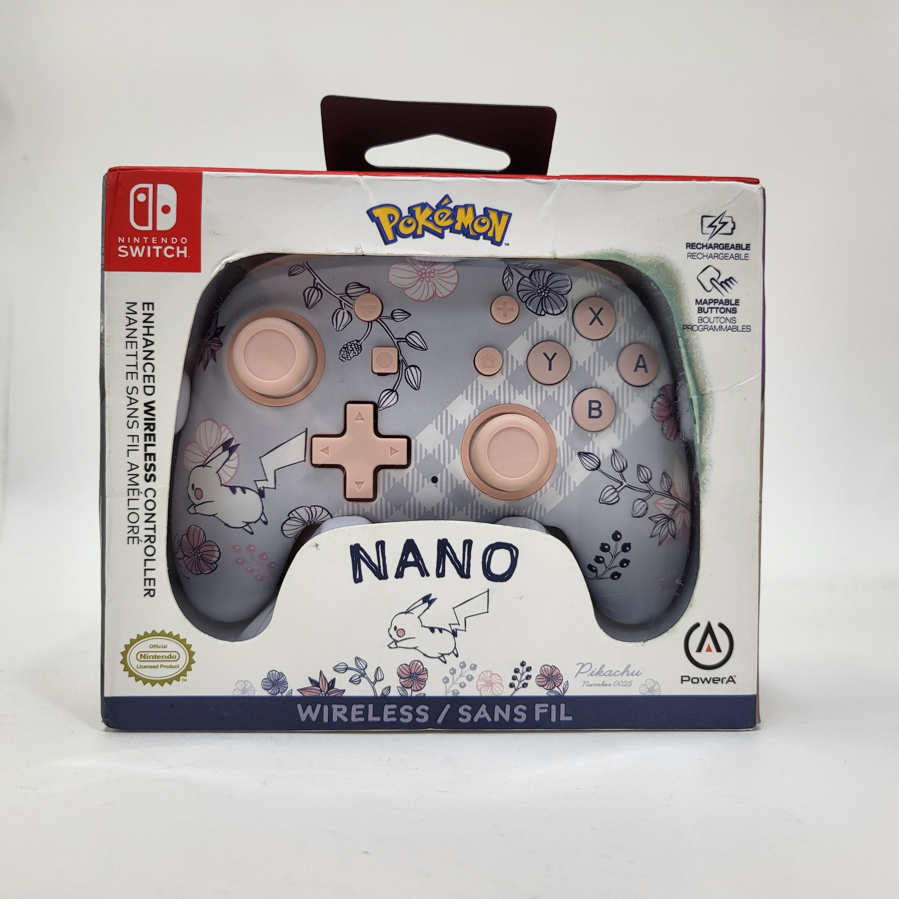 PowerA Nano Enhanced Wireless Controller for Nintendo Switch - Pikachu ...